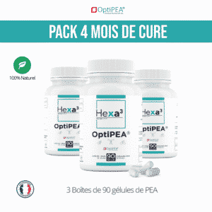 90 Gélules PEA X 400mg Labelisées OptiPEA® Hexa3