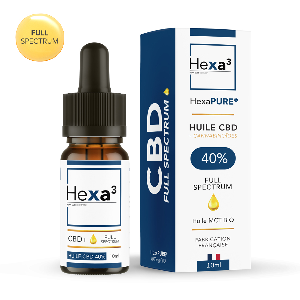 Huile CBD 40% Full Spectrum 10ml Hexa3